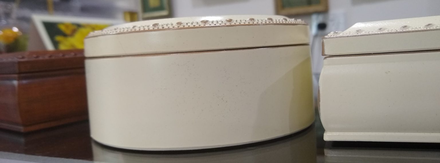 Trinket Boxes - Round and Rectangle - ALISON COLE EMBROIDERY